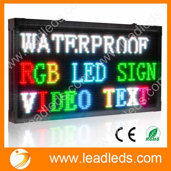 Custom sign | outdoor led signs | RGB Full Color P10 Custom multi-line ...